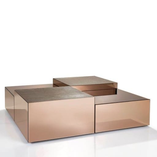 Mirrored Centre - Mirrored coffee table for family room - Venetian ...
