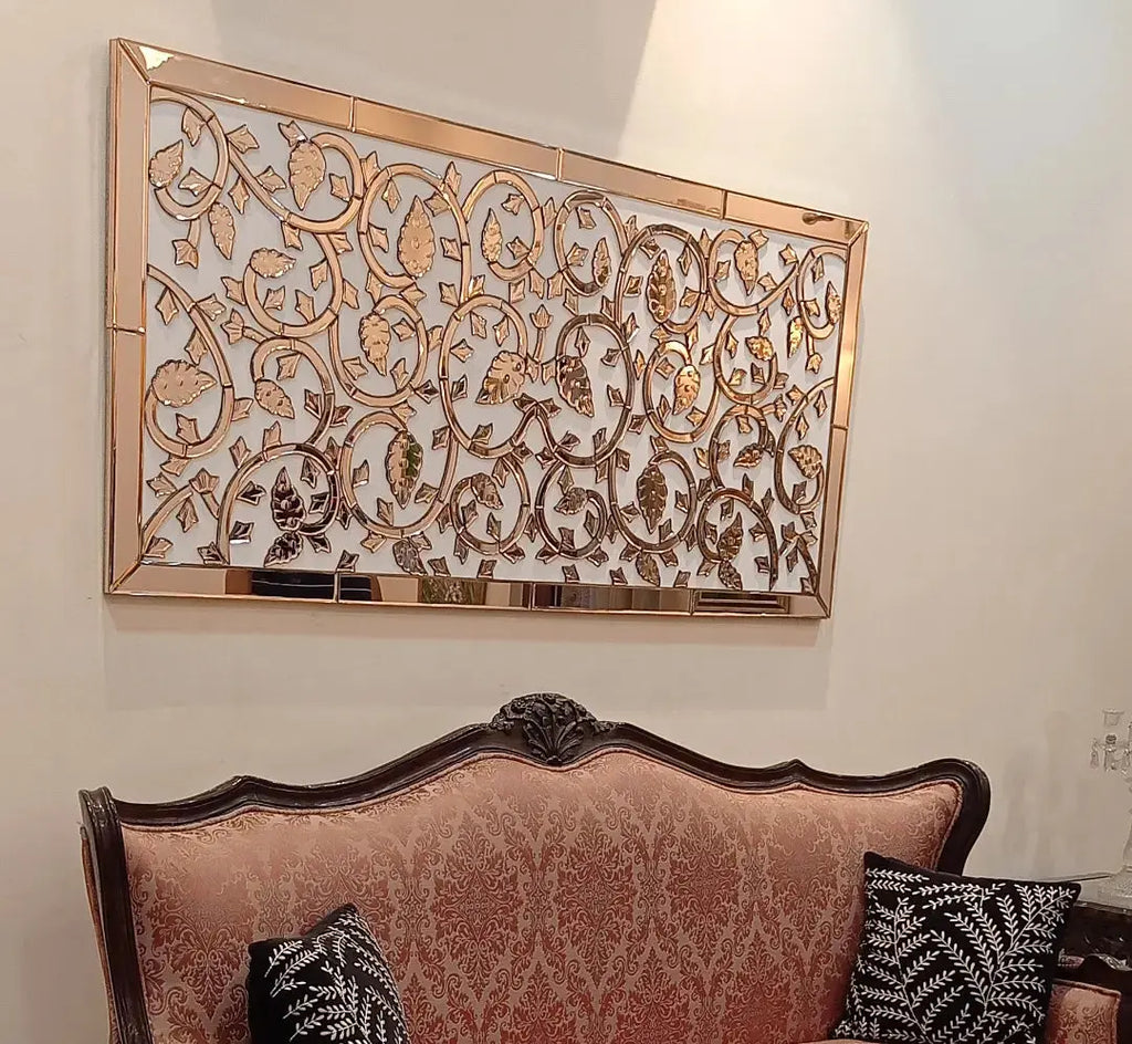 Rose Gold Mirrored Wall Panel – Venetian Design - Shop Authentic ...